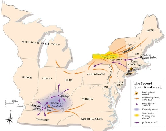 Second Great Awakening Map