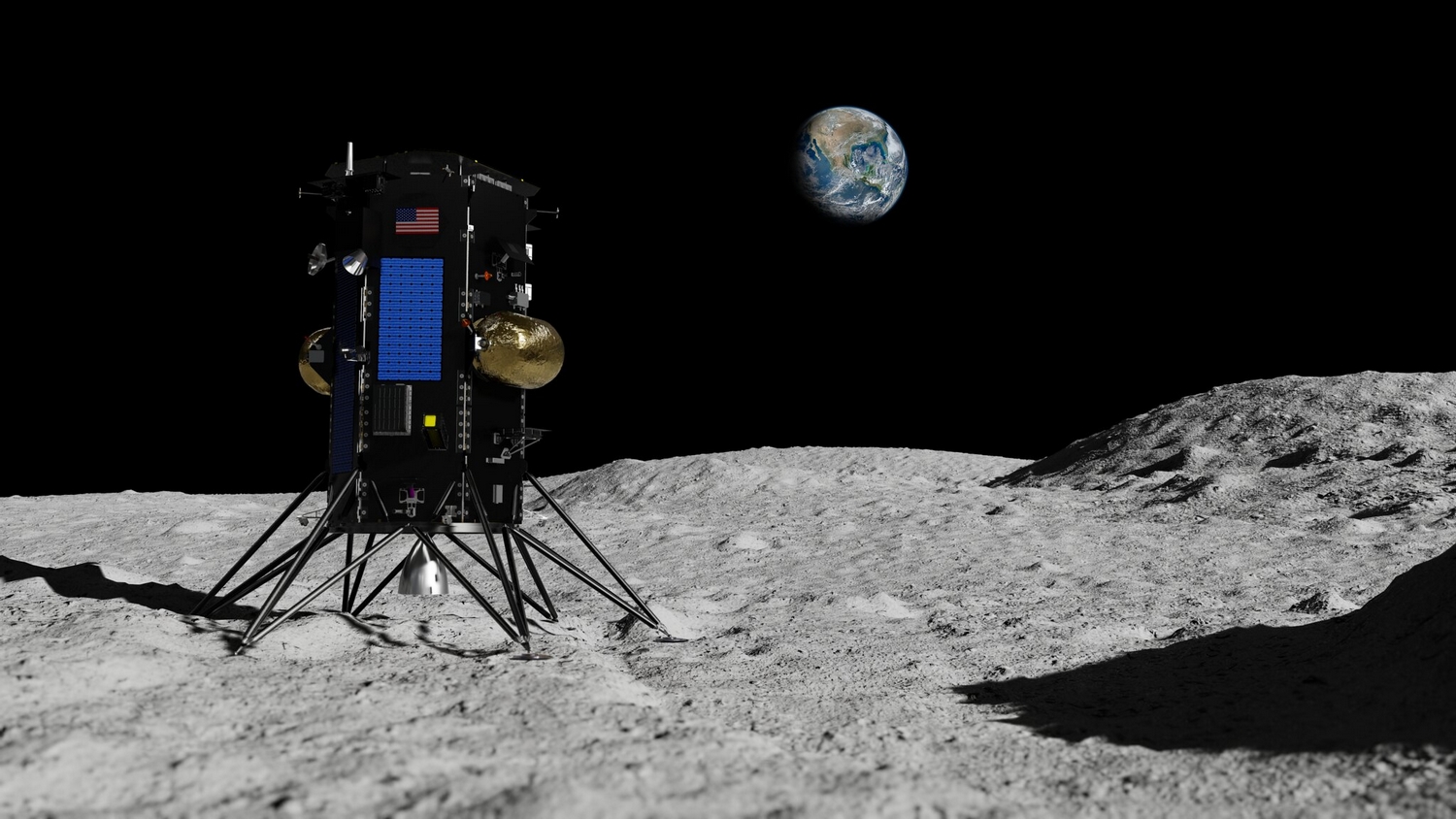 UPDATED – Intuitive Machines’ NOVA-C Lunar Lander “Odysseus” Tipped Over During Landing Near The ...